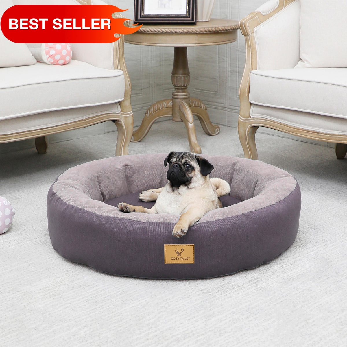 CT014 Donut Pet Sofa with Cooling Gel Pad Cushion – Cozy Tails